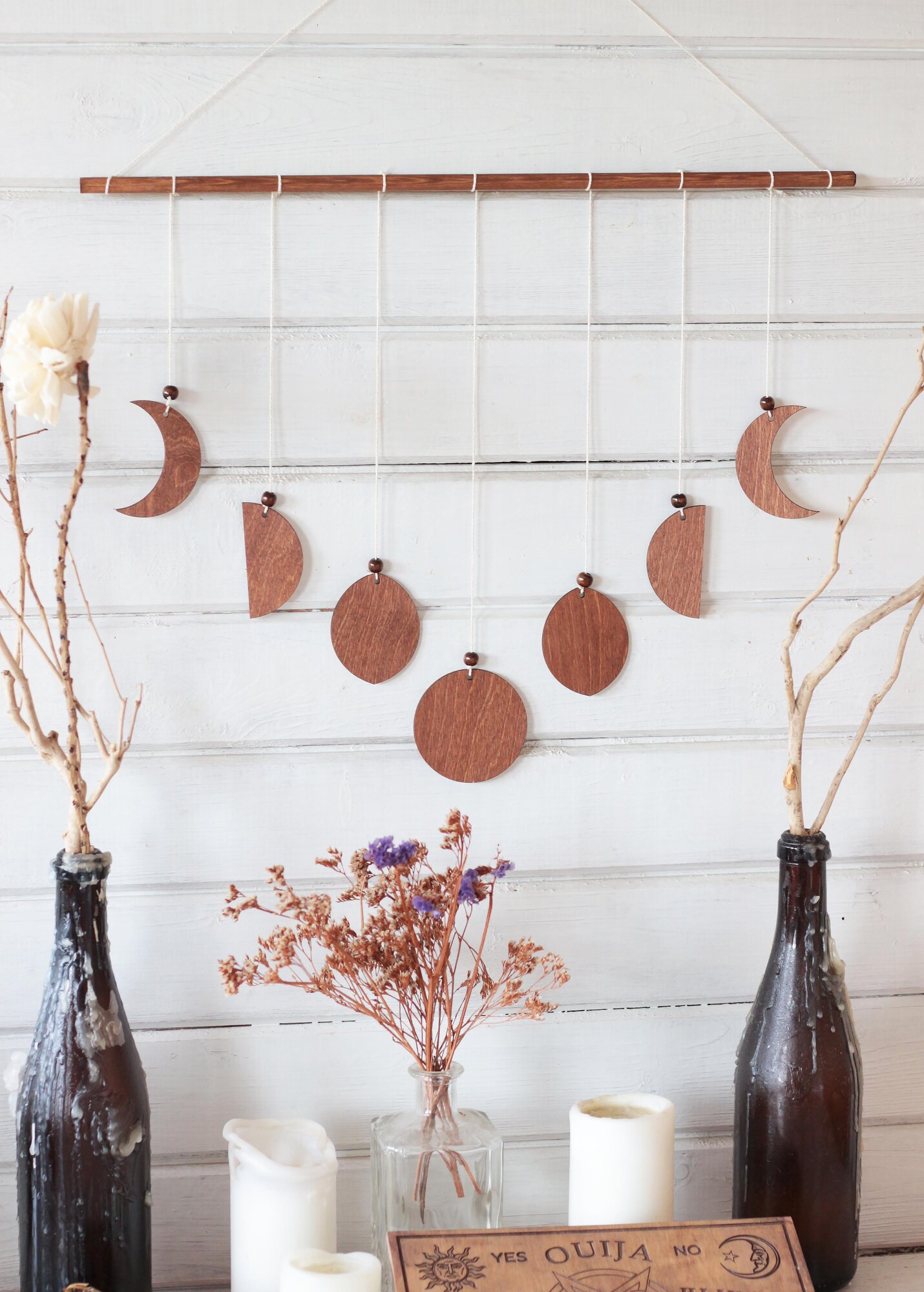 Настенное панно Бохо коричневые фазы луны