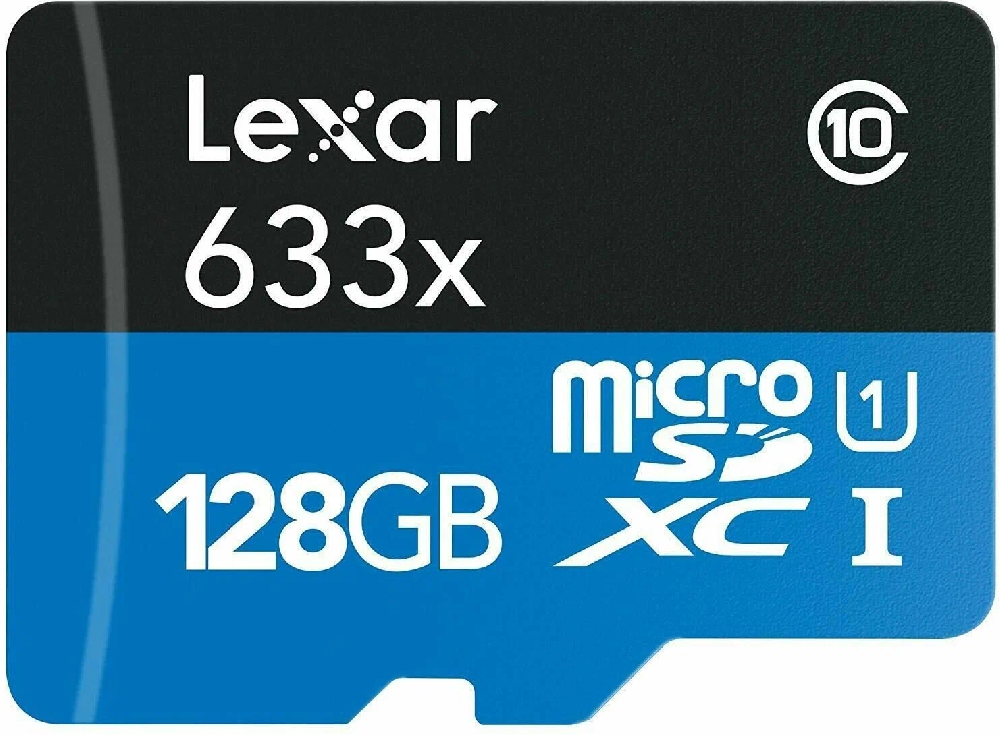 Карта памяти Lexar microSD 633X 128 ГБ класс 10, A1, V30, UHS-I (U3), SDXC, 633x