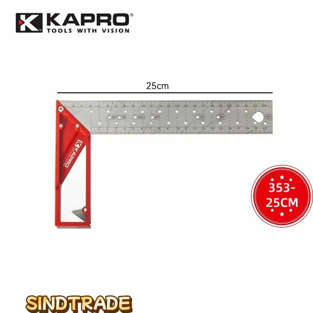 Kapro Линейка/угольник 250мм, Металл