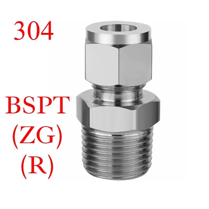 Компрессионный фитинг из нержавеющей стали 304 1l4, 9.52mm 3l8 Inch, BSPT Male