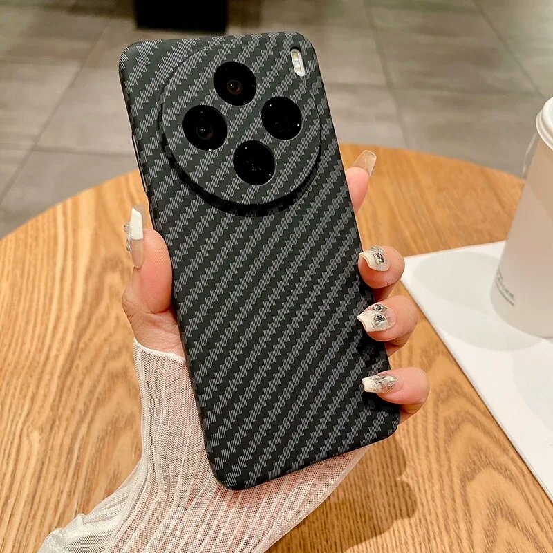 Чехол VIVO X200 Pro Mini, черный, карбон