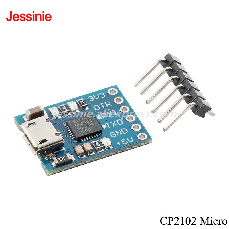 CP2102 Micro USB to UART TTL Модуль, 10pcs