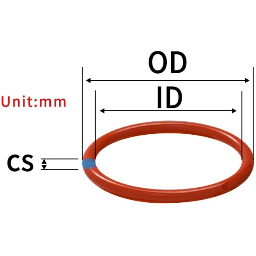 Силиконовые уплотнительные кольца NC O-ring seals OD26xCS3-50pcs