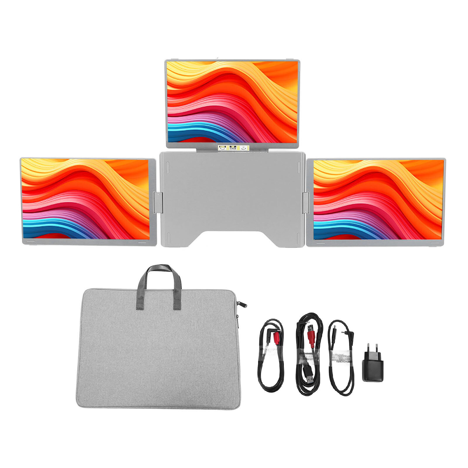 16 -дюймовый экран ноутбука Extender 16:10 складной Quad Display Extender с регулируемой задней подставкой на 12-18,5 дюйма ноутбука EU Plugure