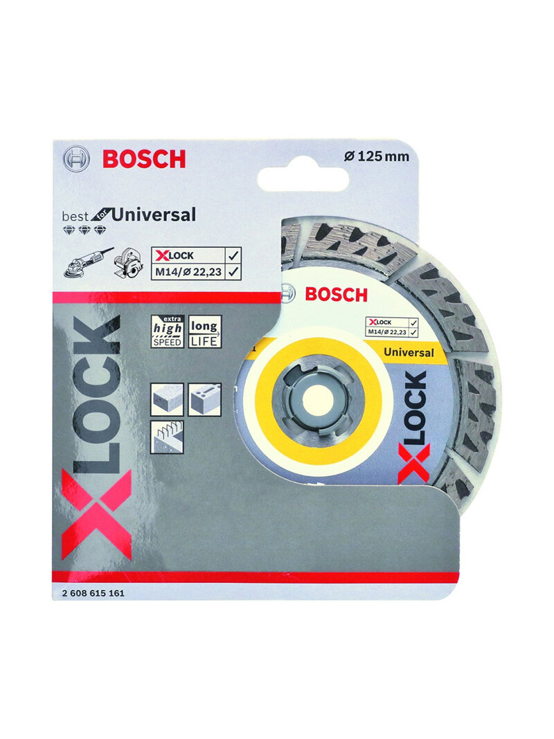 Диск алмазный отрезной Bosch X-LOCK Best for Universal 125x22 2608615161