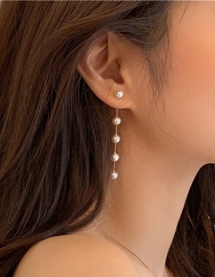 Серьги, жемчуг имитация