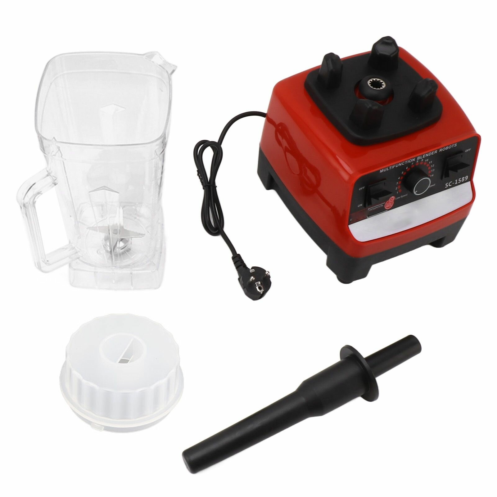 Блендер кухонный 2 л, 15 скоростей, нержавеющие лезвия, для фруктов и орехов