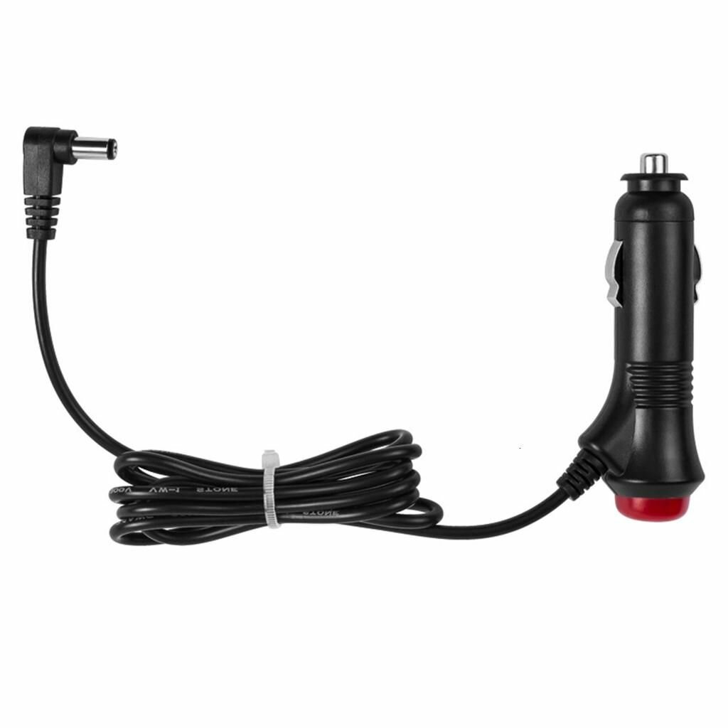 Комплект вилка-розетка, Прикуриватель с переключателем на колено провода 5.5x2.1 мм-3 м