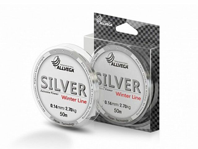 Леска монофильная ALLVEGA SILVER (0051530 (50 м 0,18мм) )