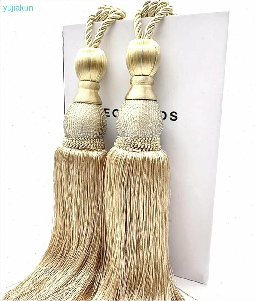 Кисти подхваты для штор 2 штуки атлас бежевый аксессуар для карниза