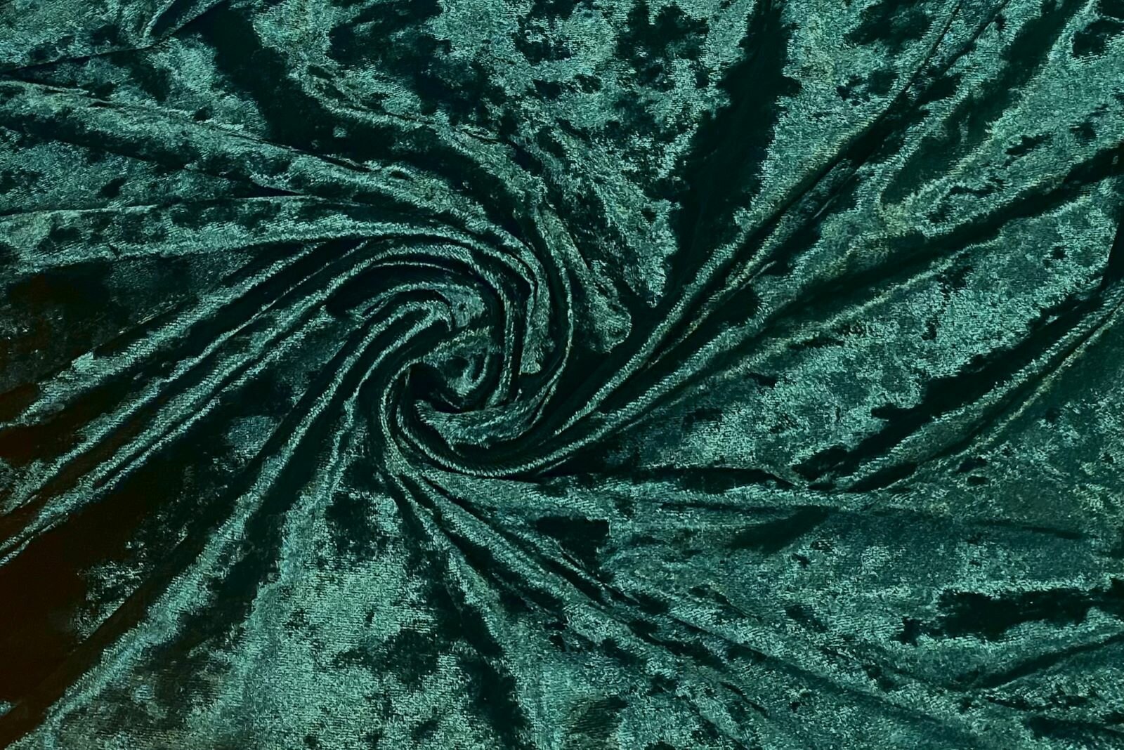 Ткань Бархат-стрейч мраморный зеленый мох, 395 г/пм, ш142см, 0,5 м