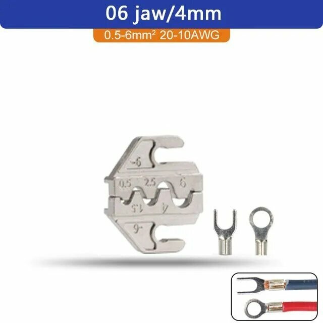 4mm Матрица для обжима / губки для пресс-клещей, кримпера 06 / 0,5-6мм2 AWG20-10