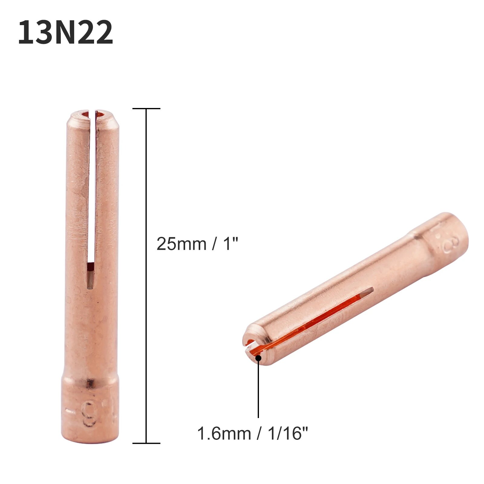 Цанги для сварки TIG Welding Knight 13N21 13N22 13N23 13N24 1,0/1,6/2,4/3,2 мм