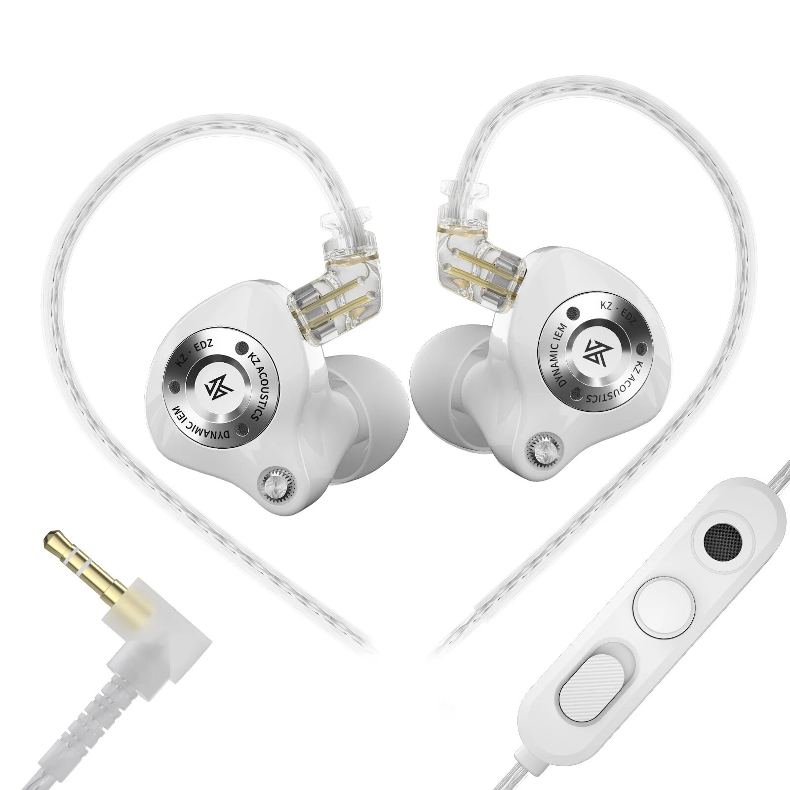 KZ EDZ White 3.5MIC HIFI Металлические Наушники