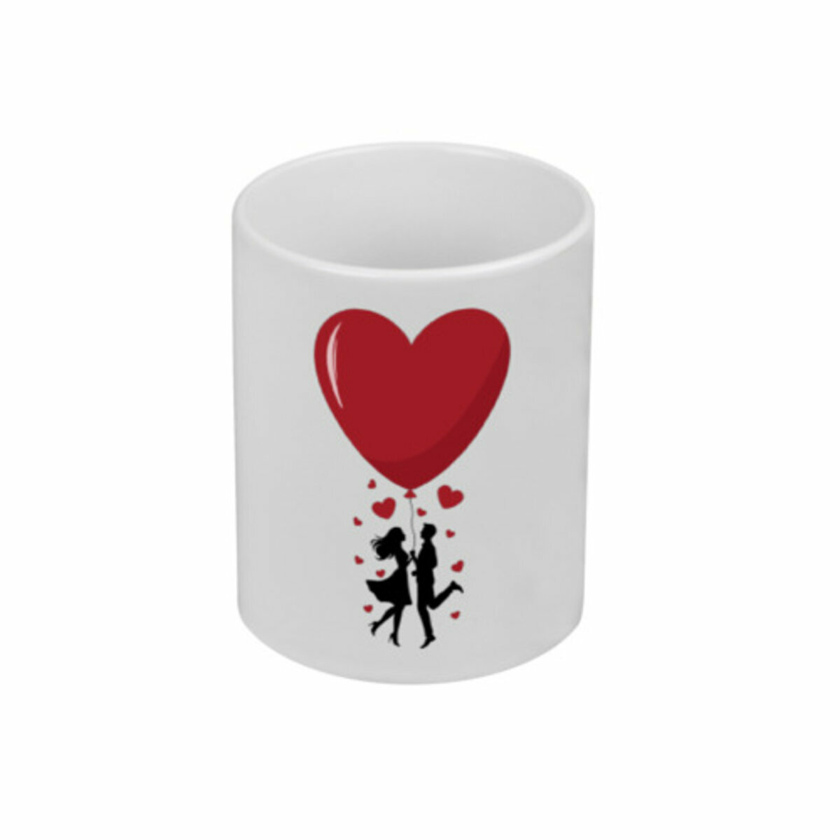 Кружка «Влюблённые с воздушным шариком в виде сердца» (белый)