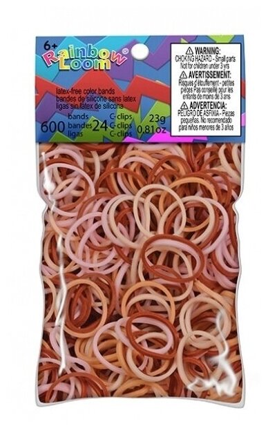Резинки для плетения браслетов Rainbow Loom Светло-розовые Mixed Bands Skin Tone (B0078(529))