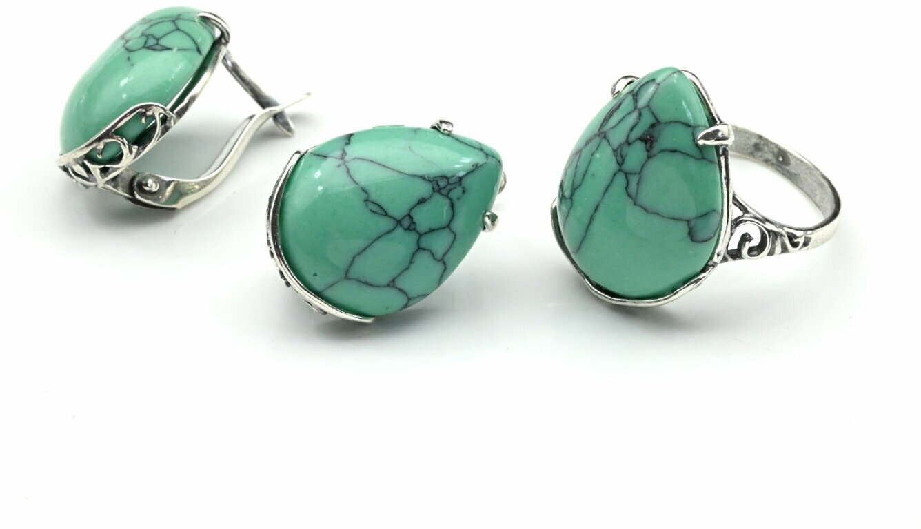 Серьги, бирюза