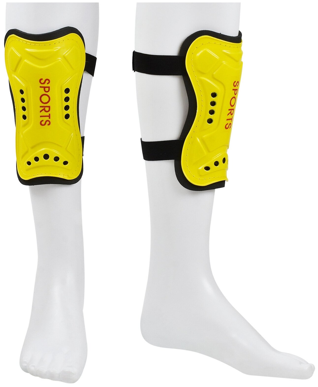 Щитки футбольные детские CLIFF 0565, желтые, размер S, щитки для футбола.