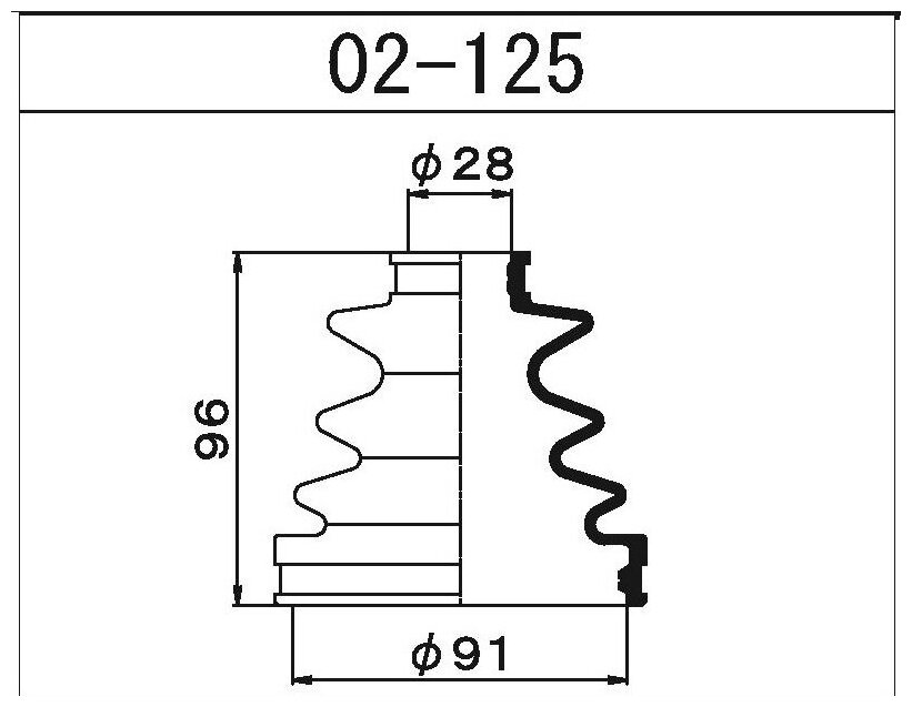 Пыльник шруса внешнего Maruichi 02-125
