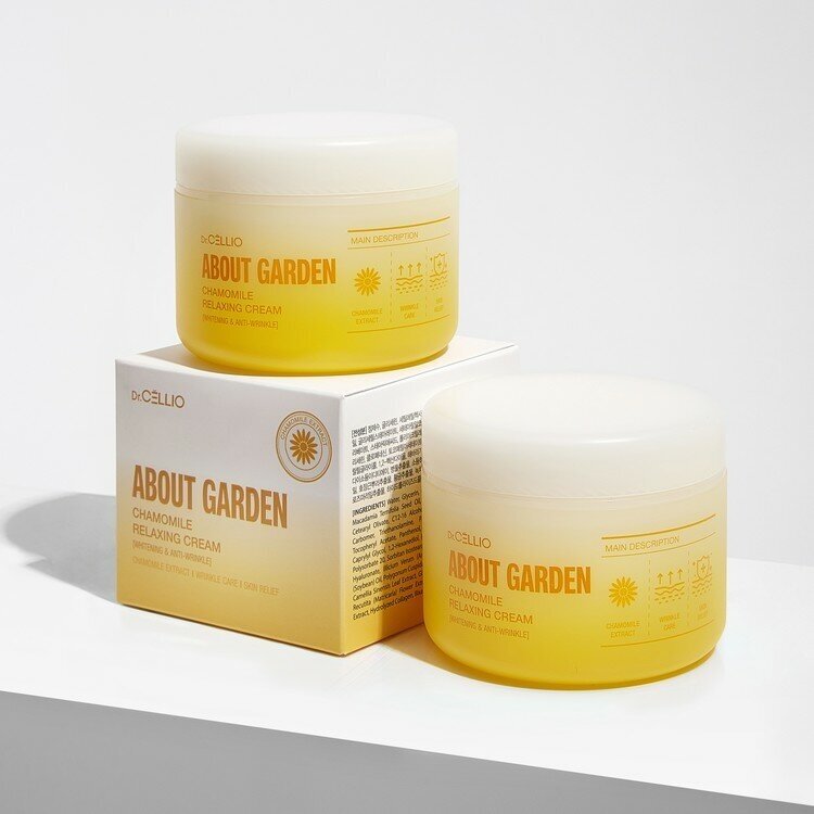 Отбеливающий крем с экстрактом ромашки Dr.Cellio About Garden Chamomile Relaxing Cream Whitening & Anti-Wrinkle (90 мл)