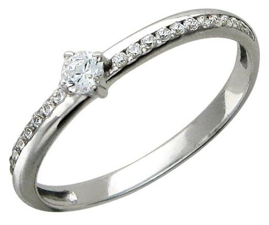 Кольцо дорожка, серебро, 925 проба, фианит