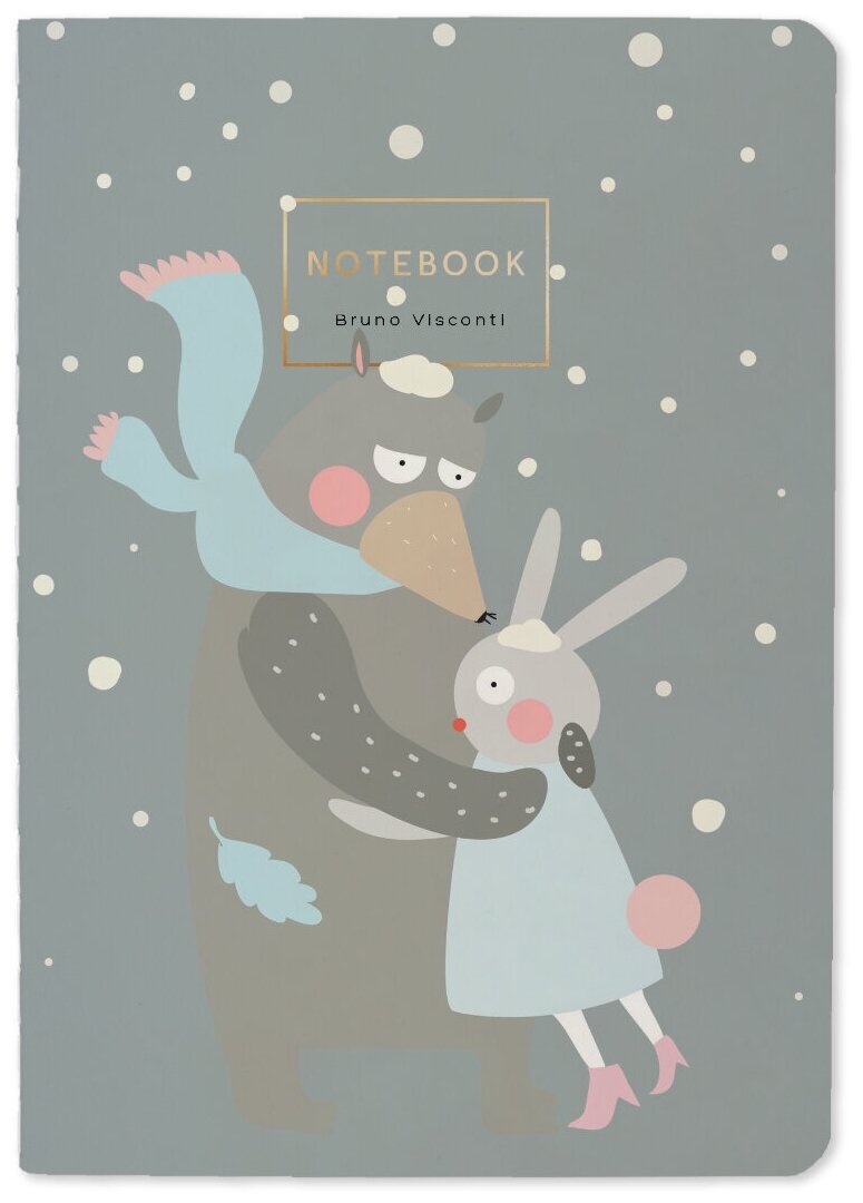 Тетрадь общая BrunoVisconti, А6 (105 х 148 мм), "обнимашки" 32 л, клетка, Арт. 7-32-001/02