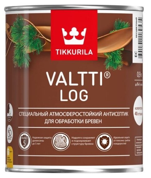 Декоративный антисептик для дерева Tikkurila Valtti Log палисандр 2,7 л.