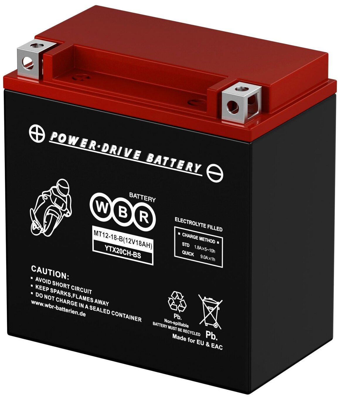 Аккумулятор 12V - 18 А/ч "WBR MT" (YTX20CH-BS)