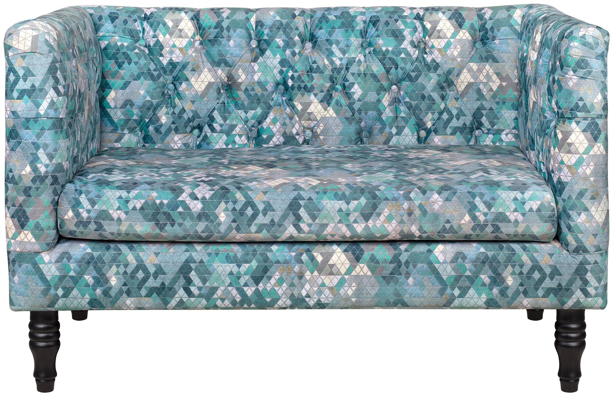 Двухместный зеленый диван Rose triangle