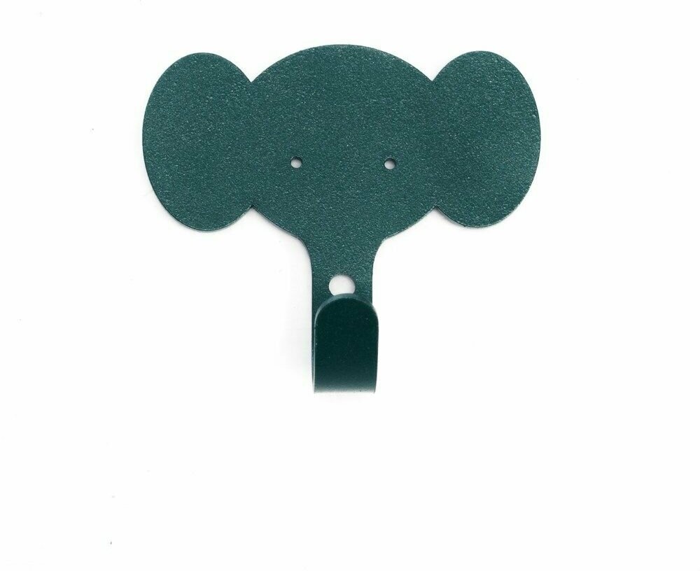 Настенные крючки для полотенец 3 шт, цвет зеленый, Слоненок 702-017Gr