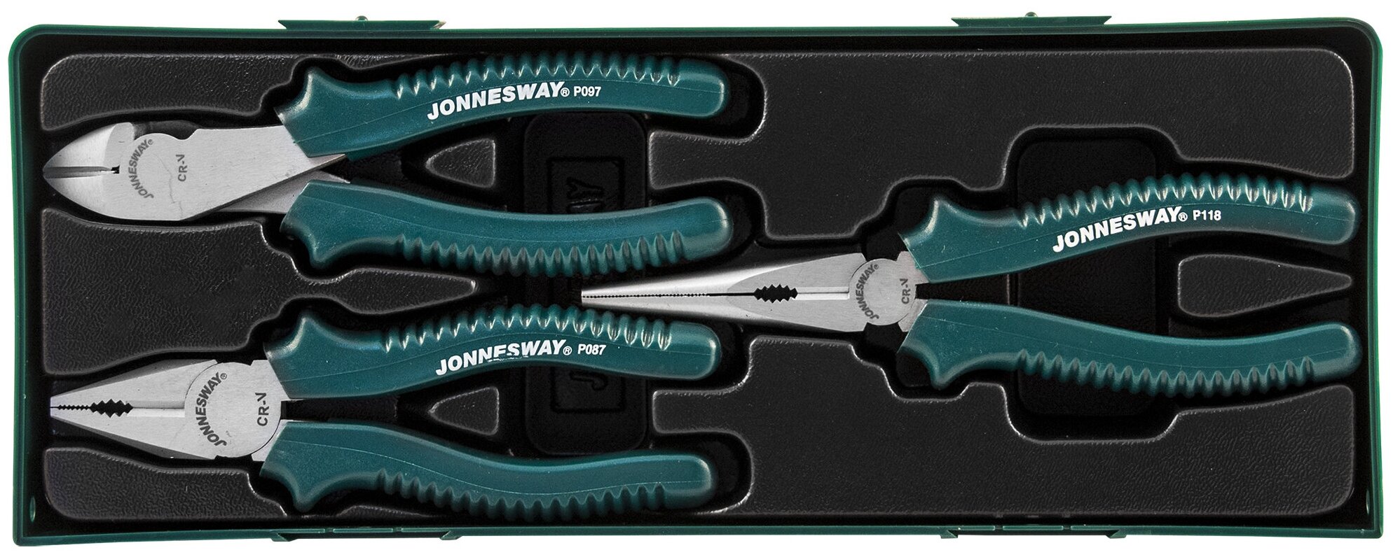 Набор шарнирно-губцевого инструмента в ложементе, 3 предмета, P0803SP, Jonnesway