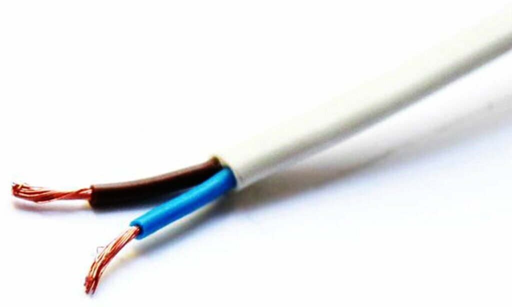 Провод ШВВП 2х0.5 мм² 300 м медный, белый ККЗ ГОСТ для удлинителей, электроприборов