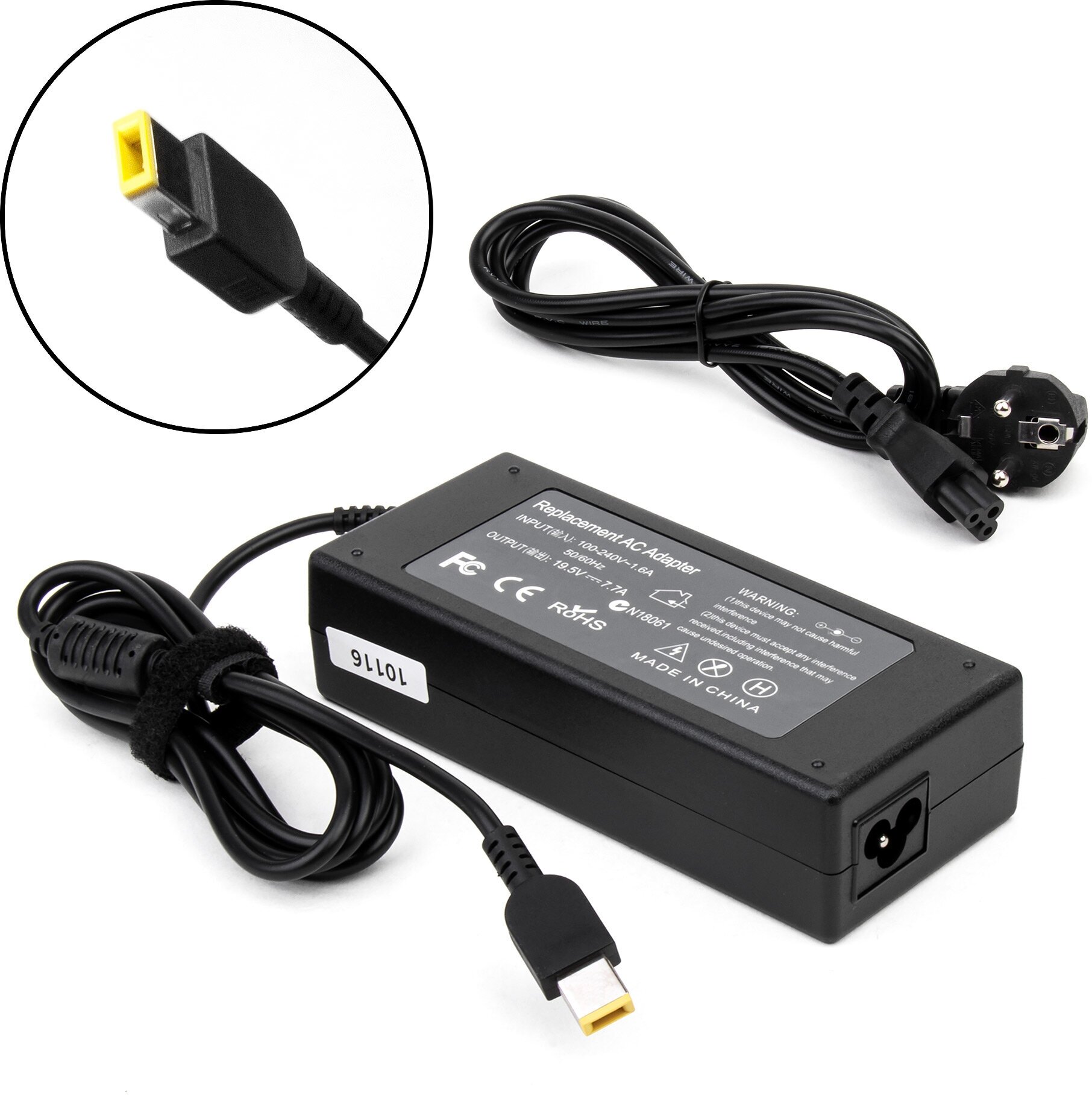 Блок питания для ноутбука Lenovo 19.5V 7.7A (коннектор прямоуголный) 150W 54Y8815