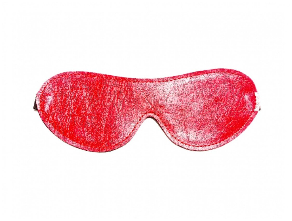 Двусторонняя черно-красная маска из эко-кожи