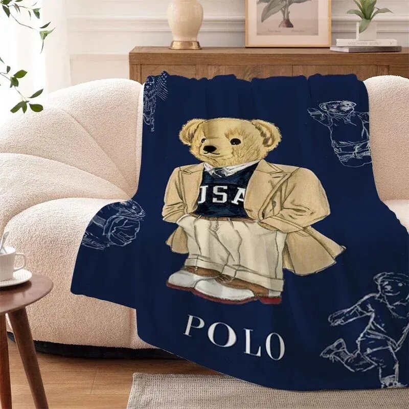 Polo Ralph Lauren Плед 125x100 см корал-флис плюшевый аниме разноцветный