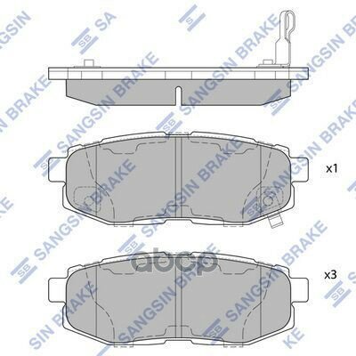 Колодки Торм. дисковые Hi-Q Subaru Tribeca (B9) 05- R (D1124) Sangsin brake арт. sp1777