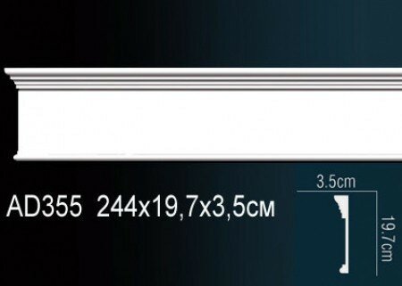 Молдинг Perfect AD355 Д244xШ3.5xВ19.7 см /Перфект.