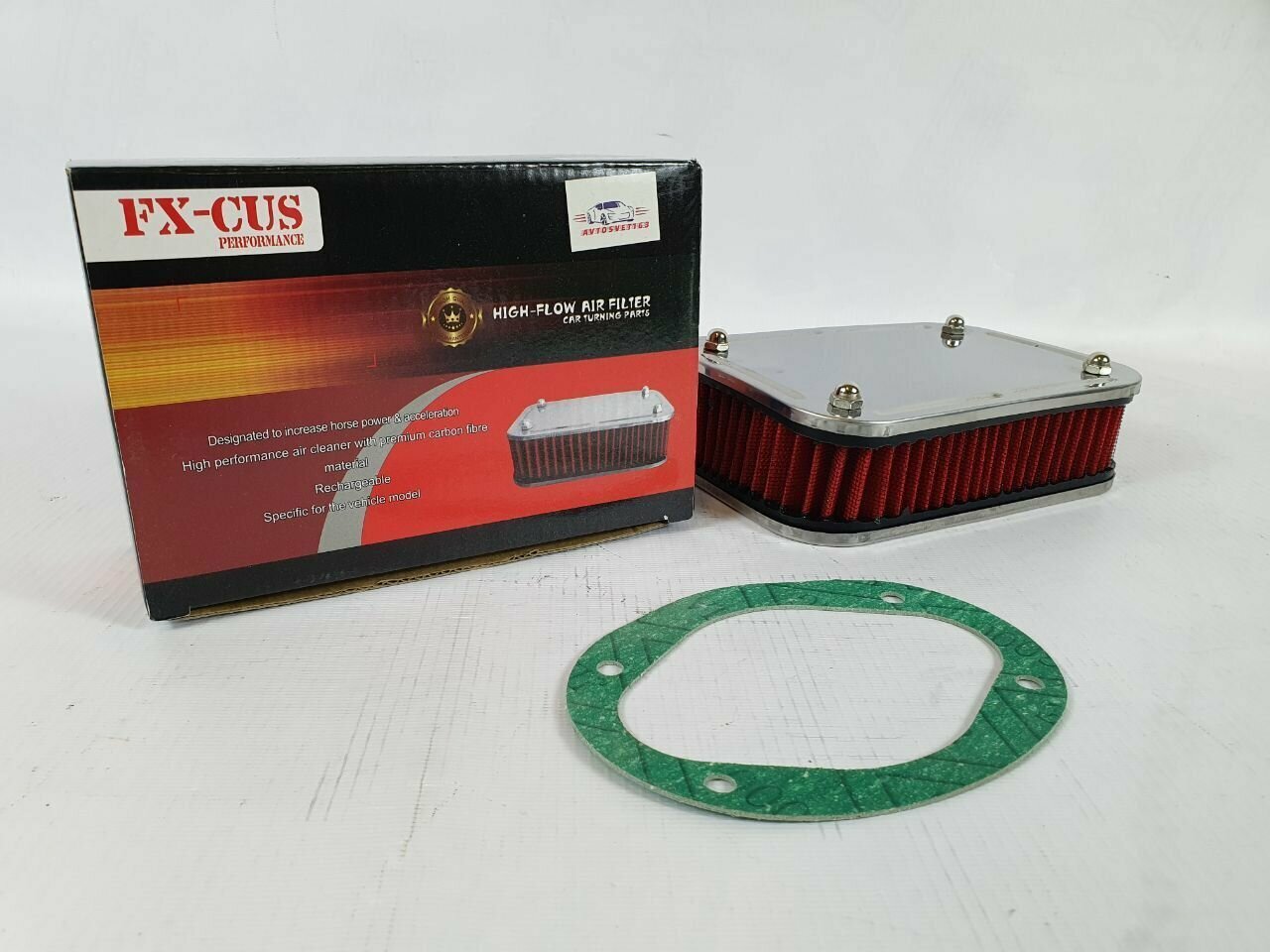 Воздушный фильтр / Фильтр нулевого сопротивления на карбюратор прямоугольный