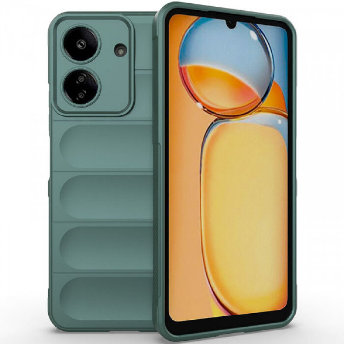Flex Silicone Противоударный чехол для Xiaomi Redmi 13C / Poco C65 4G с защитой камеры и микрофиброй