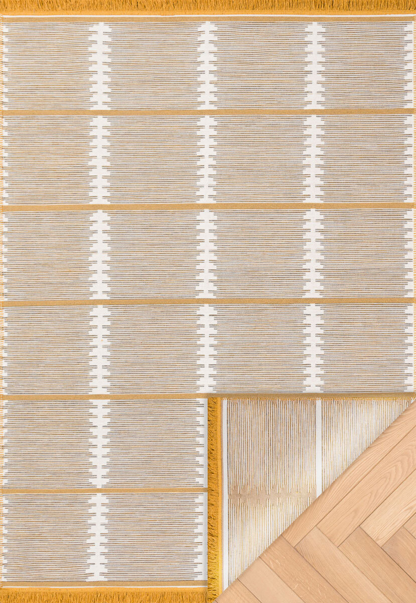 Турецкий ковер безворсовый 120*180 см Arya Craft ARC 01 White Yellow