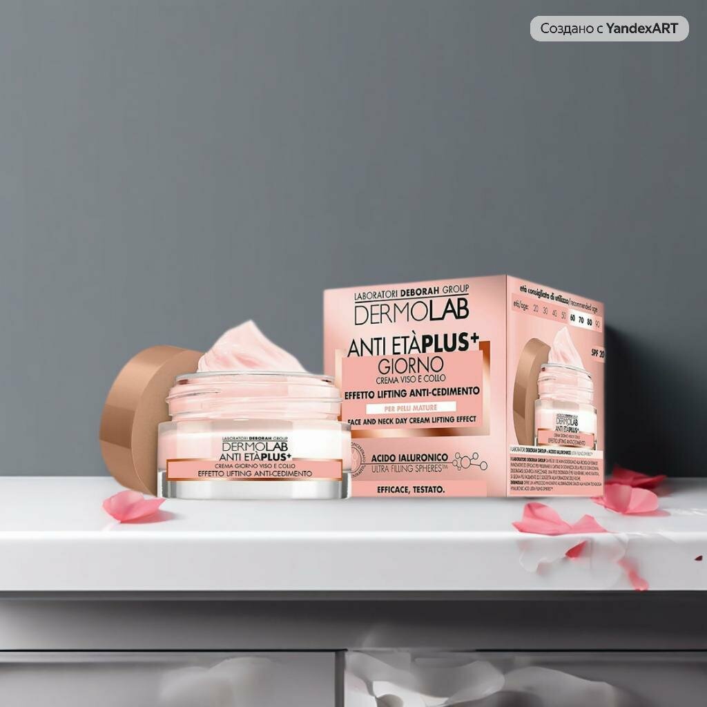 Dermolab Крем дневной для лица и шеи, лифтинг эффект Anti Eta' Plus+ Face and Neck Day Cream Lifting Effect, SPF20, 50 мл