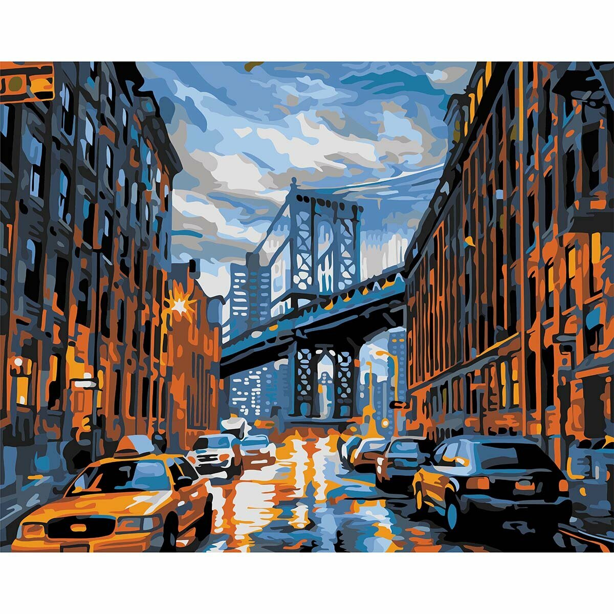 Картина по номерам на холсте 'Бруклин', 40*50 см, Русская живопись, C046