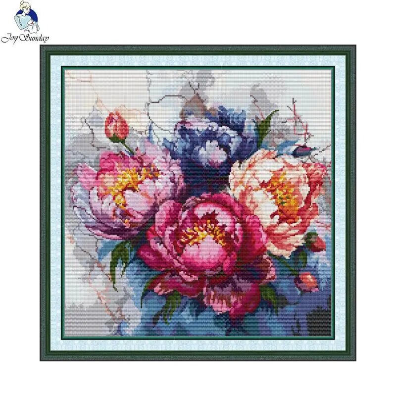 Набор для вышивки крестом Joy Sunday Paeonia Suffruticosa 14CT