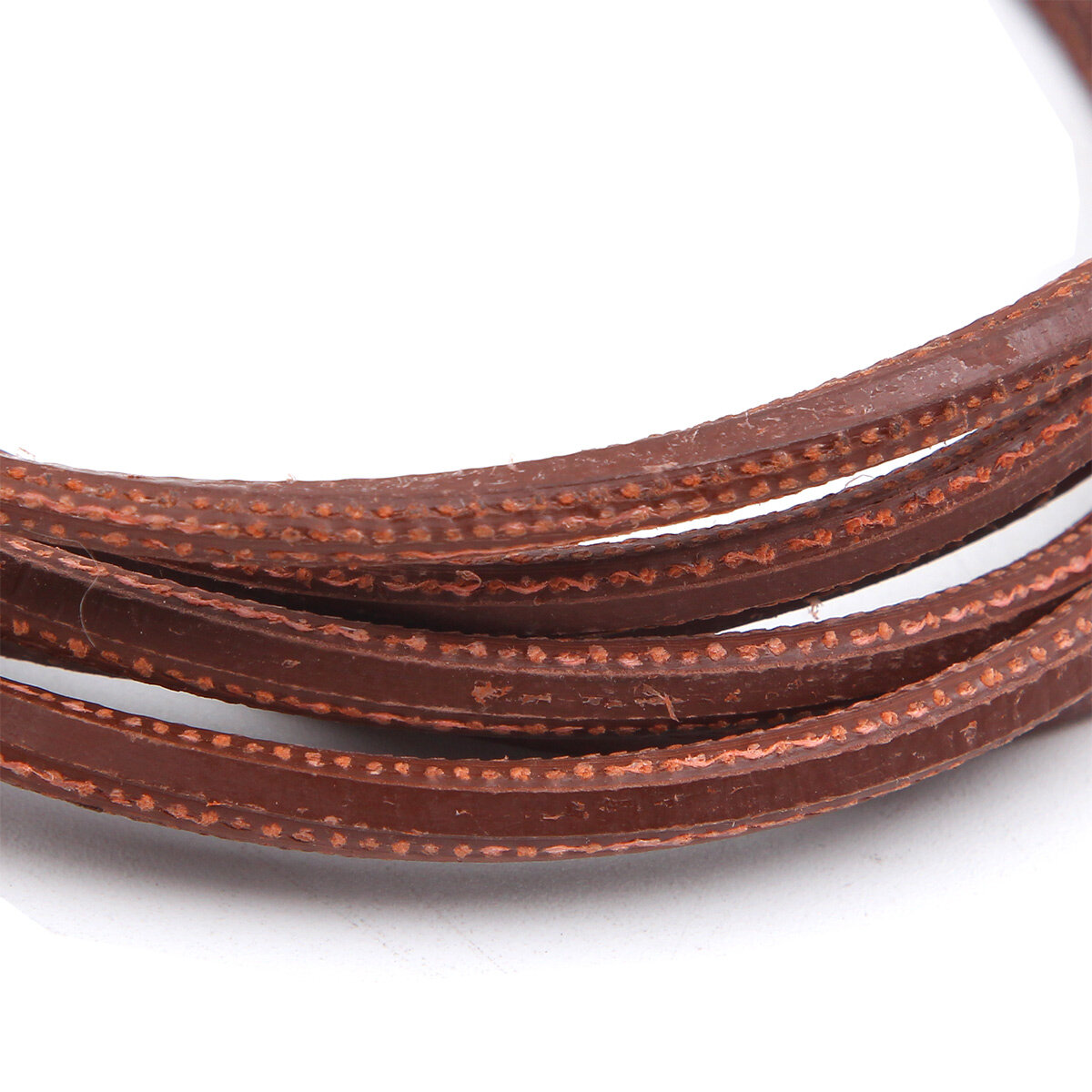 Приводной ремень кожаный текстропный со скрепкой для бытовых швейных машин с ножным приводом 5мм*185см