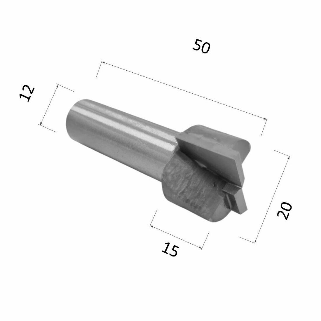 Фреза DJTOL NQD1220 фасонная прямая для выравнивания поверхности (по дереву, ДСП, пластику)