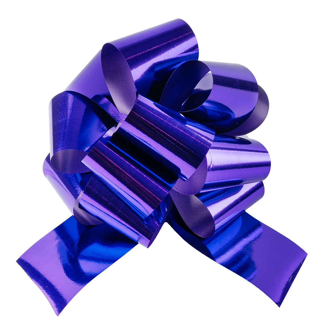 Бант Шар, Фиолетовый, Металлик, 21 см, 1 шт. в упак.