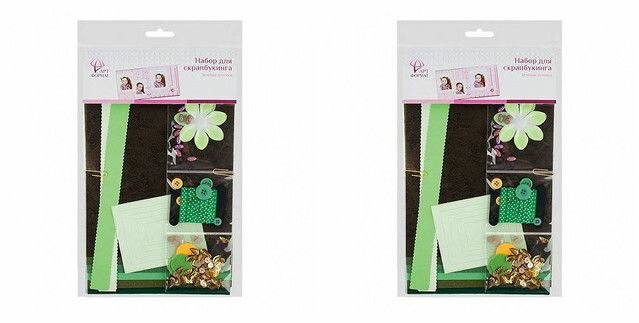 АРТформат Набор для скрапбукинга, зеленые отенки, 2 уп