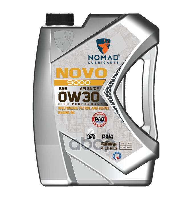 NOMAD LUBRICANTS Nomad Масло Моторное Novo 9000 0W-30 (4 Л.)