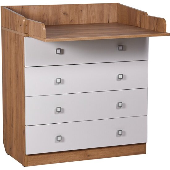 Комод Фея 1580, дуб крафт золотой-белый