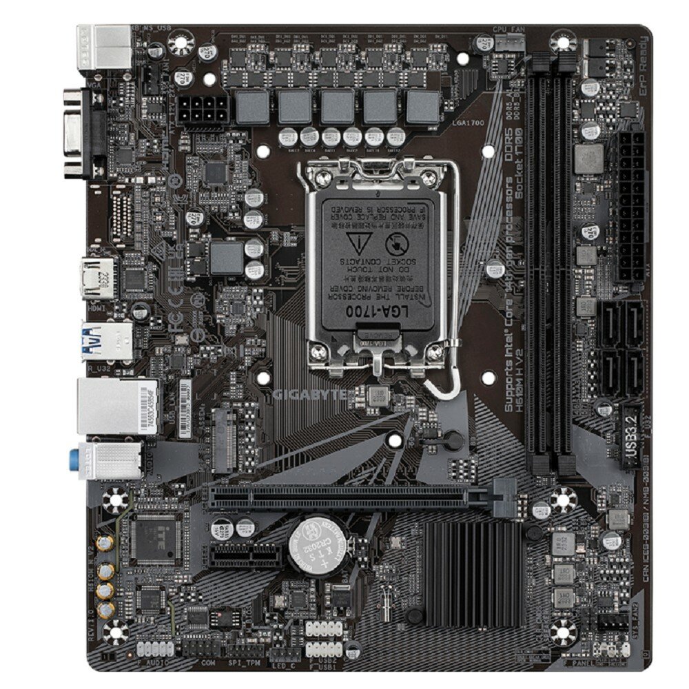 GigaByte Материнская плата H610M H V2 LGA 1700 2хDDR V 1хM.2